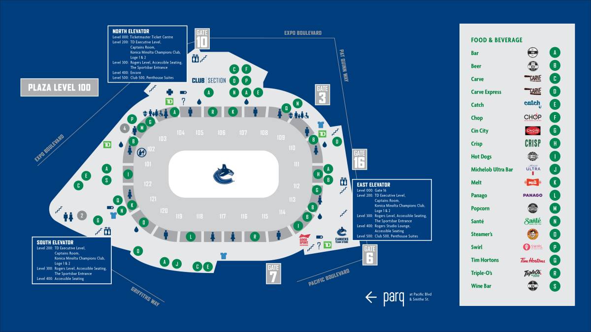 Rogers Arena Map - Rogers Arena